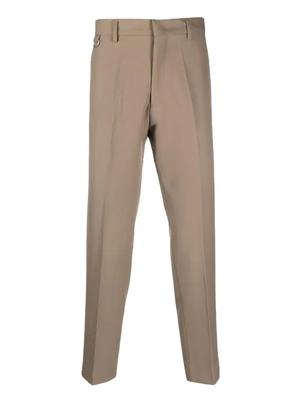 LOW BRAND Pressed-crease Cropped Trousers - Neutrals