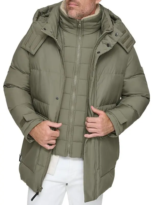 Andrew Marc Oswego Quilted Parka - Sage