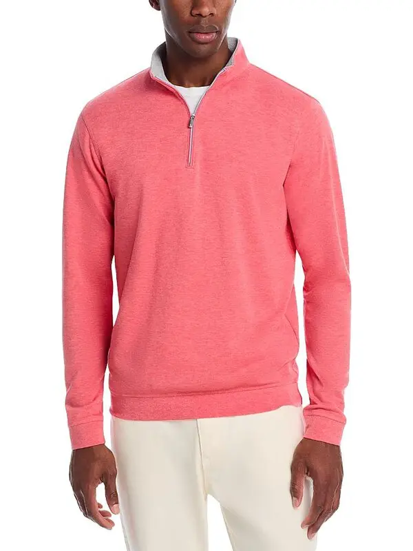 Peter Millar Crown Comfort Quarter Zip Pullover - Geranium