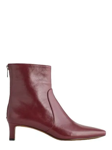 Madewell The Dimes Kitten Heel Boot - Deep Merlot