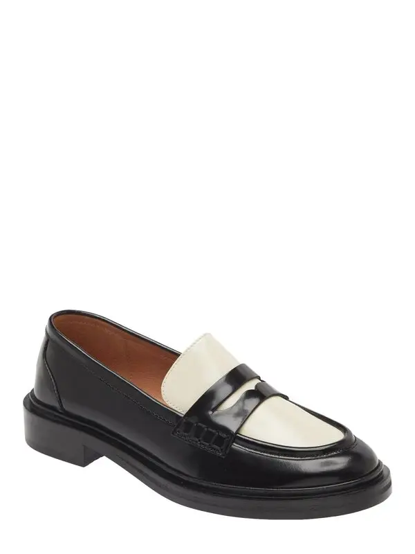 Madewell Vernon Leather Loafer - True Black Multi