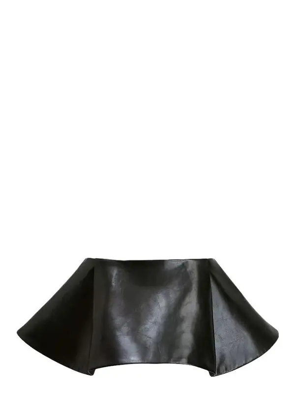Khaite Ralpha Leather Mini Skirt - Black
