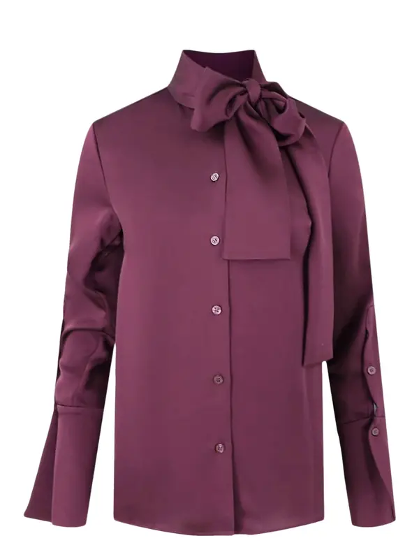 Simkhai Candela Satin Shirt - Purple