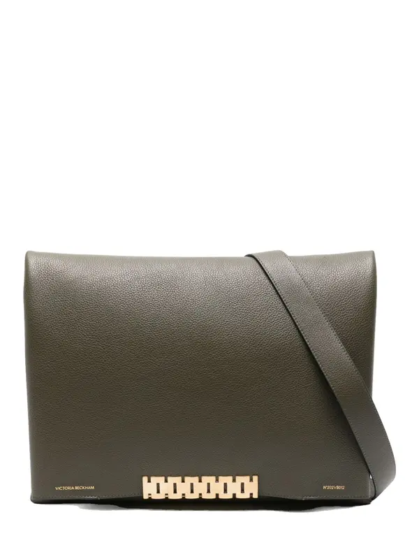 Victoria Beckham Jumbo Chain Leather Pouch - Green