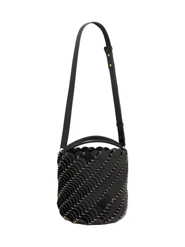Rabanne Pacoïo Leather Bucket Bag - Black