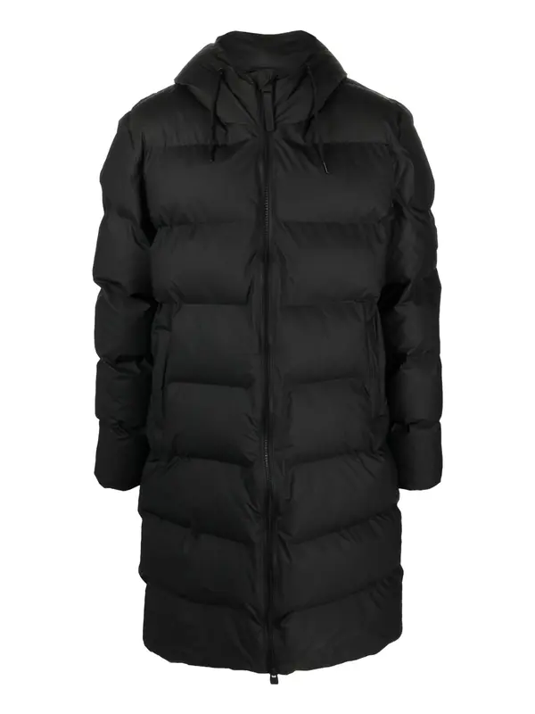 Rains Alta Hooded Padded Coat - Black