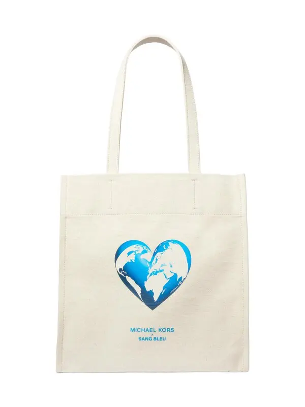 Michael Kors Watch Hunger Stop Recycled Cotton Canvas Tote - Natural