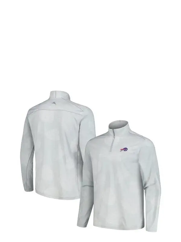 Tommy Bahama Buffalo Bills Islandzone Half-zip Sweatshirt - Gray