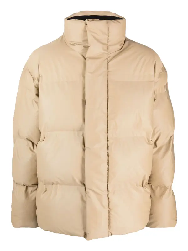 Rains Funnel-neck Padded Jacket - Neutrals