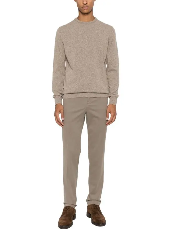 PT TORINO Straight-leg Modal-blend Trousers - Grey