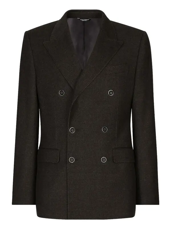 Dolce & Gabbana Sicilia-fit Double-breasted Blazer - Grey