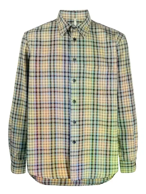 SUNFLOWER Ace Plaid-pattern Shirt - Yellow