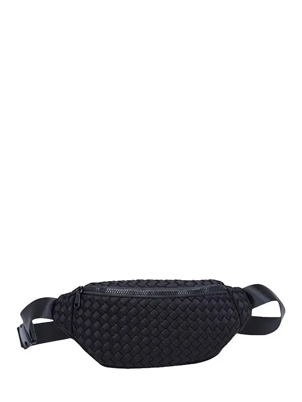 SOL AND SELENE Aim High Woven Neoprene Belt Bag - Black