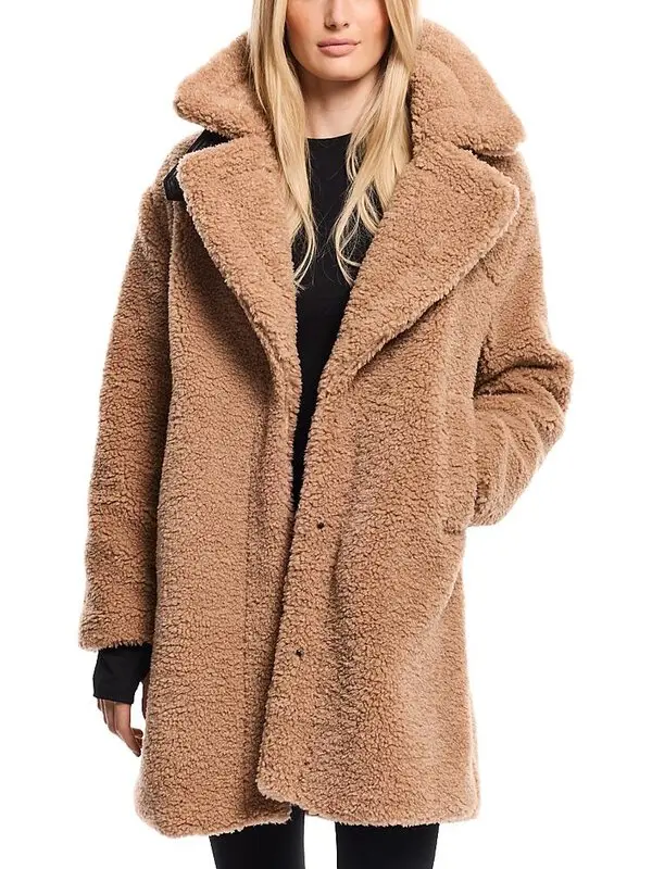 Sam. Sherpa Mid Length Coat - Camel