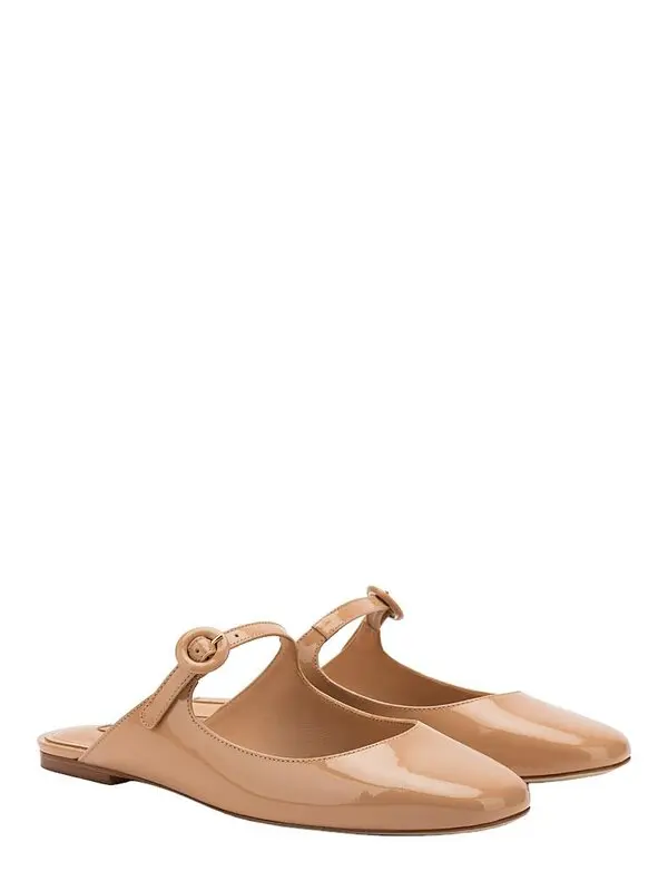 Larroude Blair Mary Jane Mules - Tan