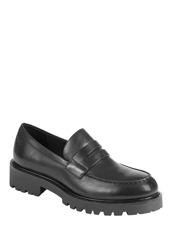 VAGABOND SHOEMAKERS Kenova Moc Toe Penny Loafers - Black