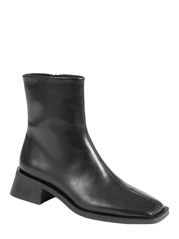 VAGABOND SHOEMAKERS Blanca Square Toe Booties - Black