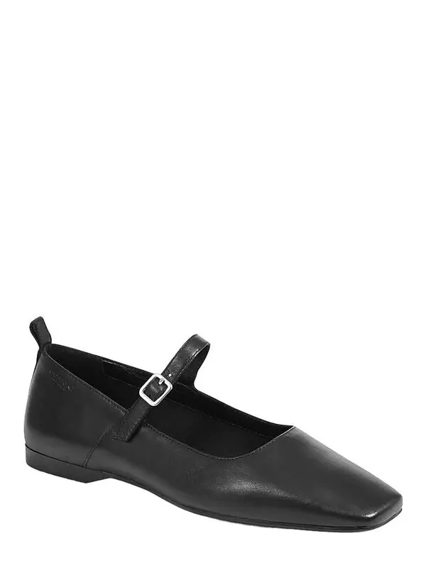 VAGABOND SHOEMAKERS Delia Ankle Strap Flats - Black