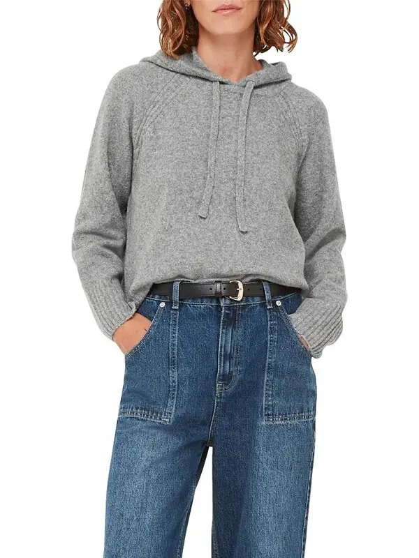 Whistles Textured Hooded Sweater - Grey