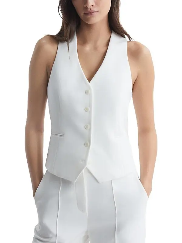 REISS Sienna Vest - White
