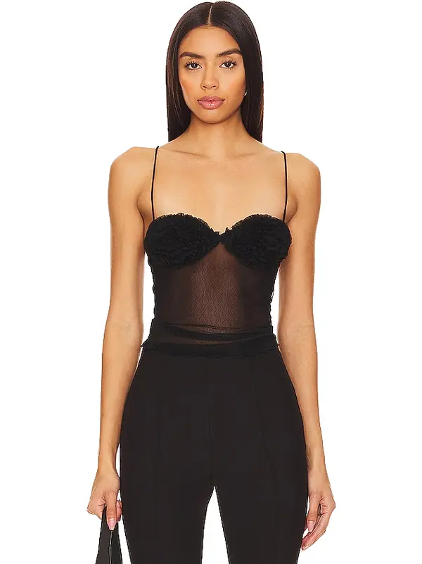 LOVERS AND FRIENDS Steph Sheer Top - Black
