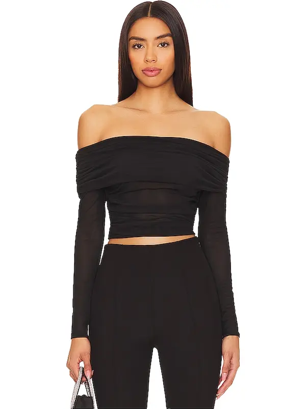Nbd Yuna Off-shoulder Top - Black