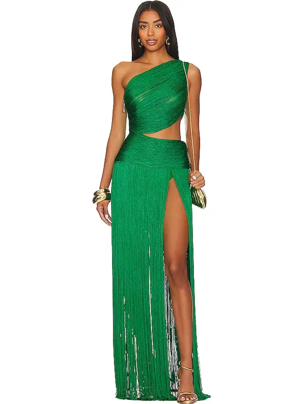 BRONX AND BRONCO Jafari Sierra Sleeveless Gown - Green