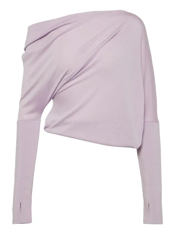 TOM FORD Off-shoulder Cashmere And Silk Sweater - Purple