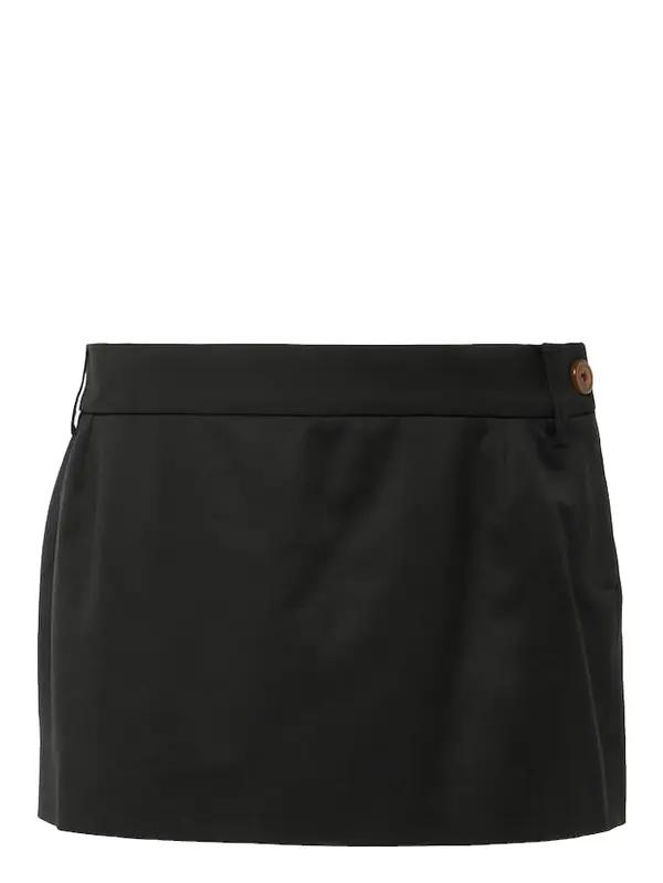 VIVIENNE WESTWOOD Low-rise Wool Miniskirt - Black