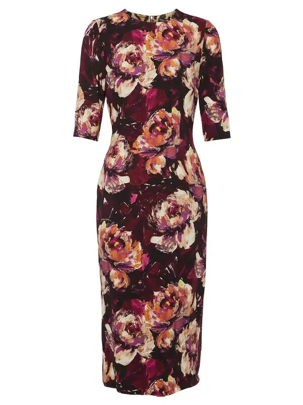 Dolce & Gabbana Floral Cady Midi Dress - Multicoloured