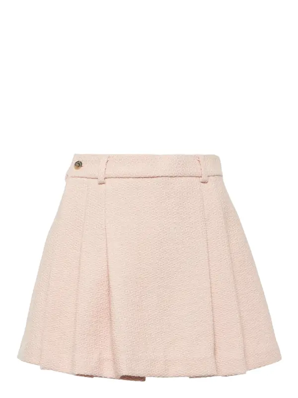THE MANNEI Bran Pleated Mini Skirt - Pink