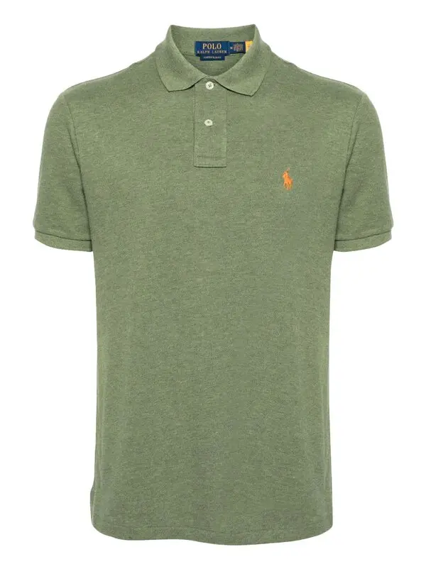 Polo Ralph Lauren Embroidered-logo Piqué Polo Shirt - Green