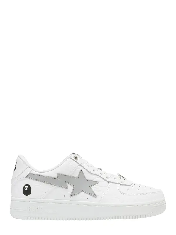 A BATHING APE Line Camo Bapesta #3 Sneakers - White