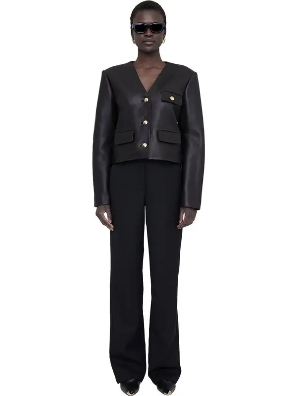 ANINE BING Cara Leather Jacket - Black