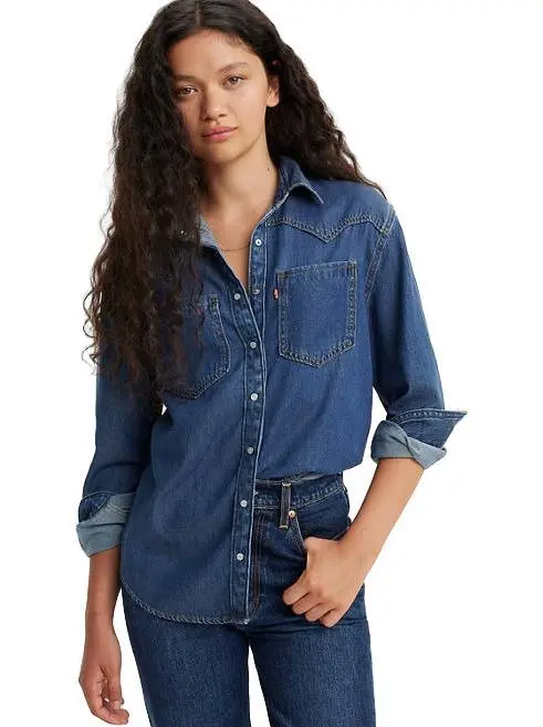 LEVI'S Teodora Western Chambray Shirt - Air Space