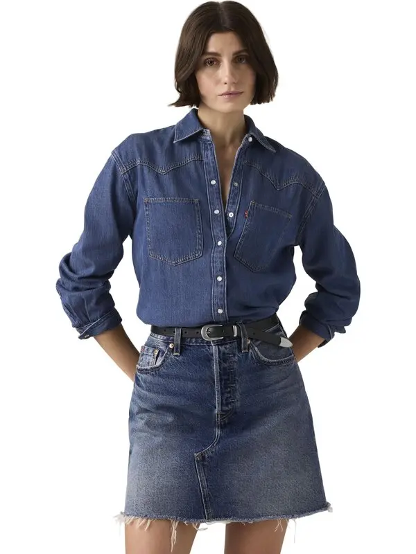 LEVI'S Teodora Western Chambray Shirt - Air Space
