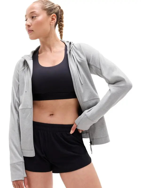 Athleta Unstoppable Fleece-lined Full Zip Jacket - Grey