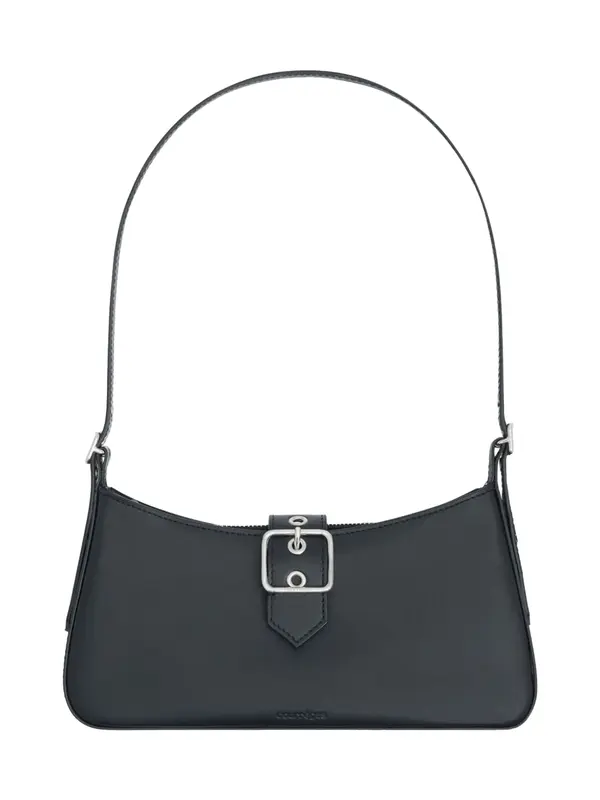 COURREGES Gogo Leather Shoulder Bag - Black