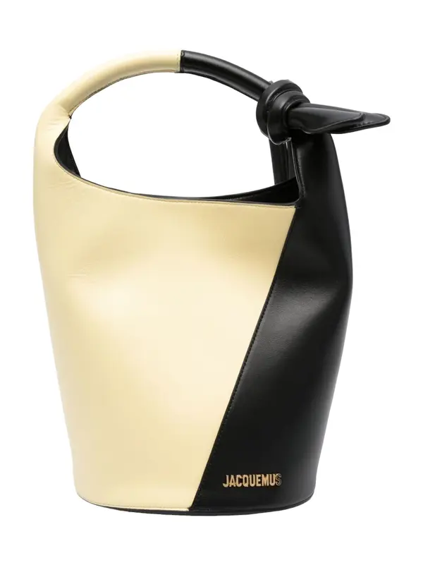 Jacquemus Le Petit Tourni Leather Bucket Bag - Yellow