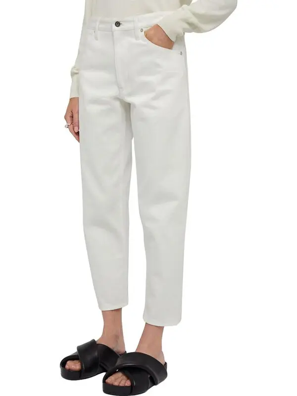 JIL SANDER Cropped Straight-leg Jeans - White