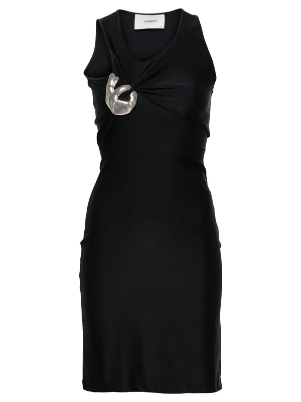 Coperni Single Emoji Jersey Dress - Black