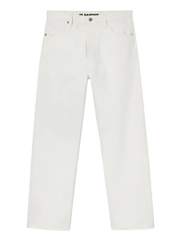 JIL SANDER Mid-rise Straight-leg Jeans - White