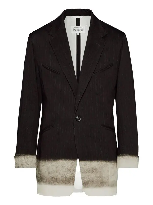 MAISON MARGIELA Pendleton Pinstripe Blazer - Brown