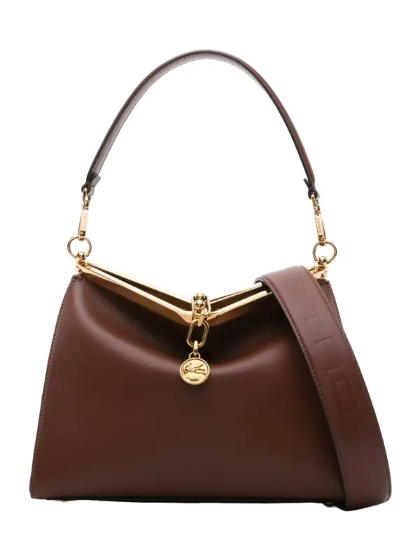 Etro Vela Leather Shoulder Bag - Brown