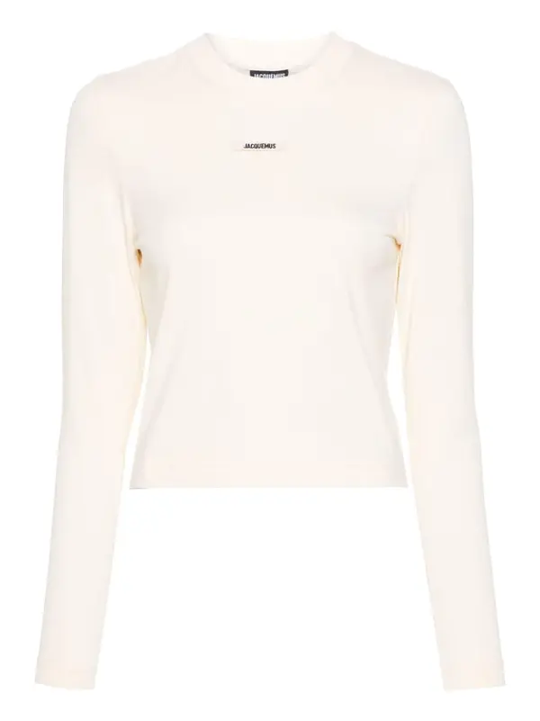 Jacquemus Le T-shirt Gros Grain Top - Neutrals