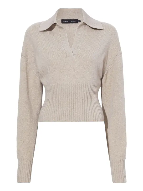 Proenza Schouler Jeanne Cashmere Polo Jumper - Neutrals