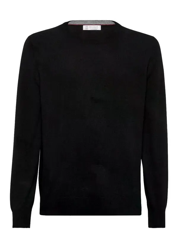 Brunello Cucinelli Crew Neck Cashmere Jumper - Black