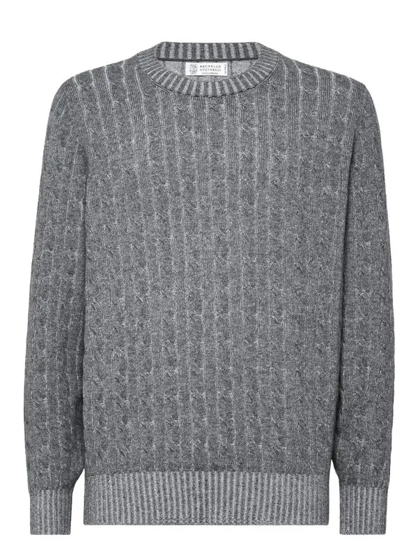 Brunello Cucinelli Cable Knit Jumper - Grey