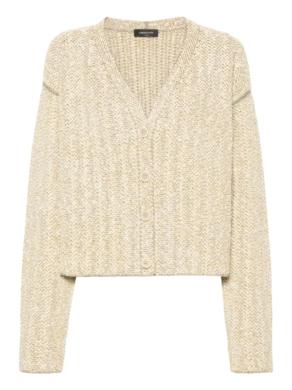 Fabiana Filippi Metallic Tweed Cardigan - Gold