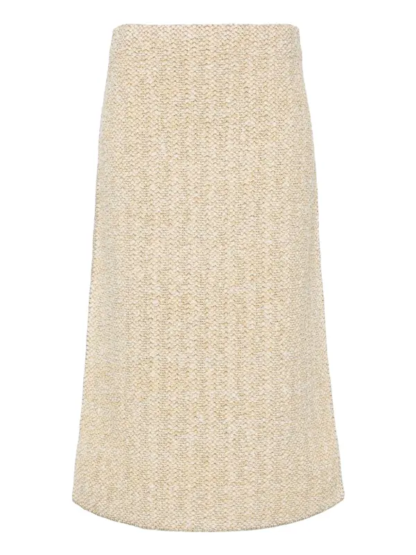 Fabiana Filippi Tweed Pencil Skirt - Gold